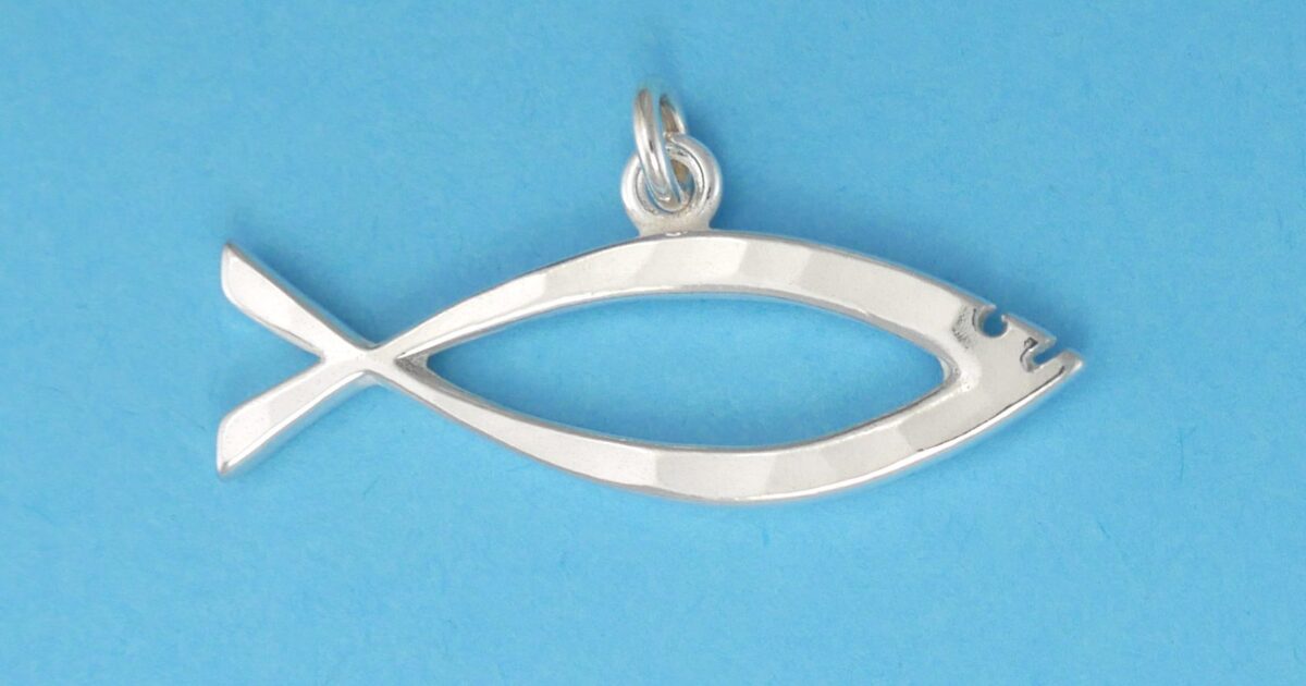 Microsculptures 0081 Jesus Fish Silver Charm - Made In The Americas