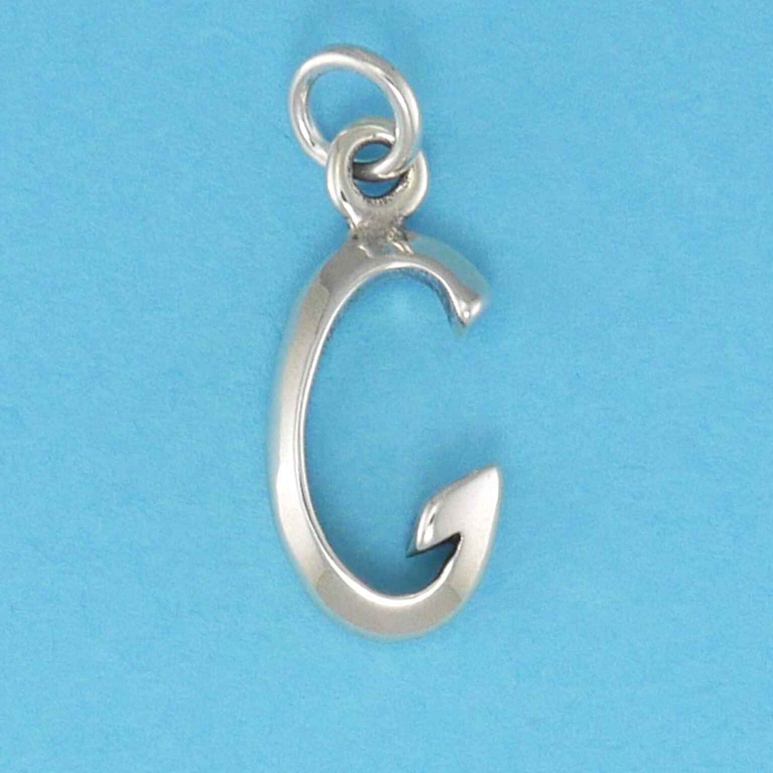 Microsculptures LTR-G Letter-G Silver Charm - Made In The Americas