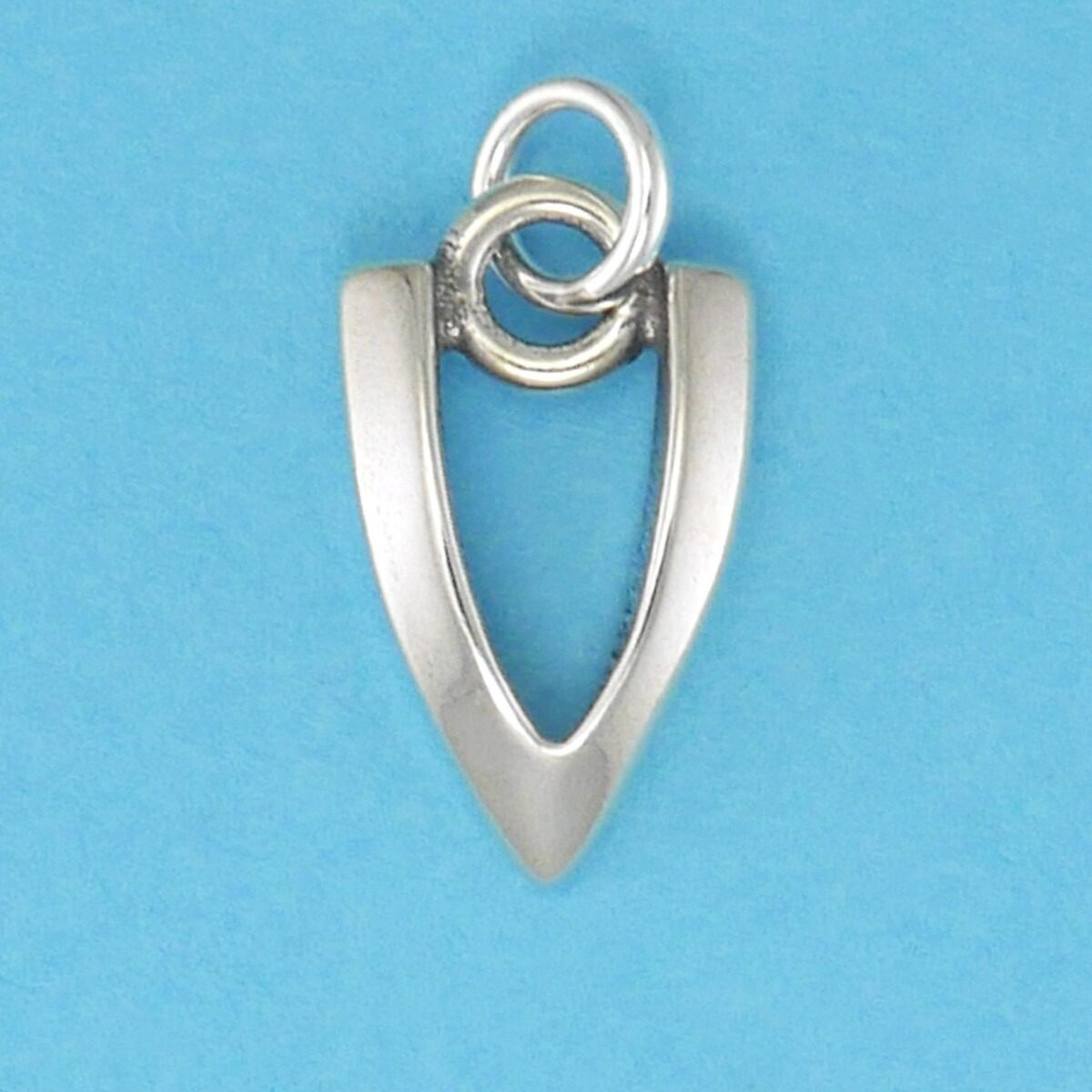 Microsculptures LTR-V Letter-V Silver Charm - Made In The Americas