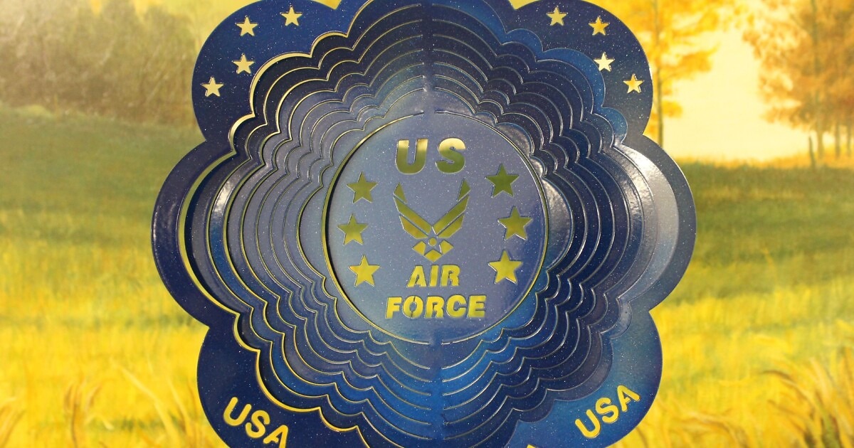 DSA 00352 12" Air Force Wind Spinner-Blue Starlight - Made In The Americas