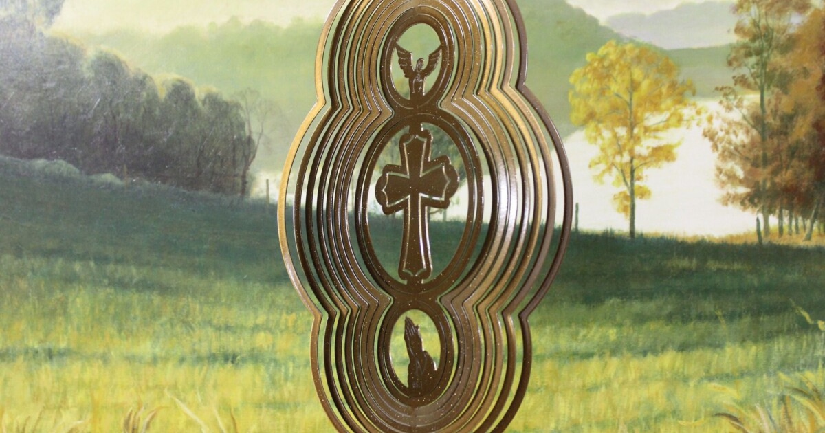 DSA 44655 16" Theme Cross Wind Spinner-Copper Starlight - Made In The Americas