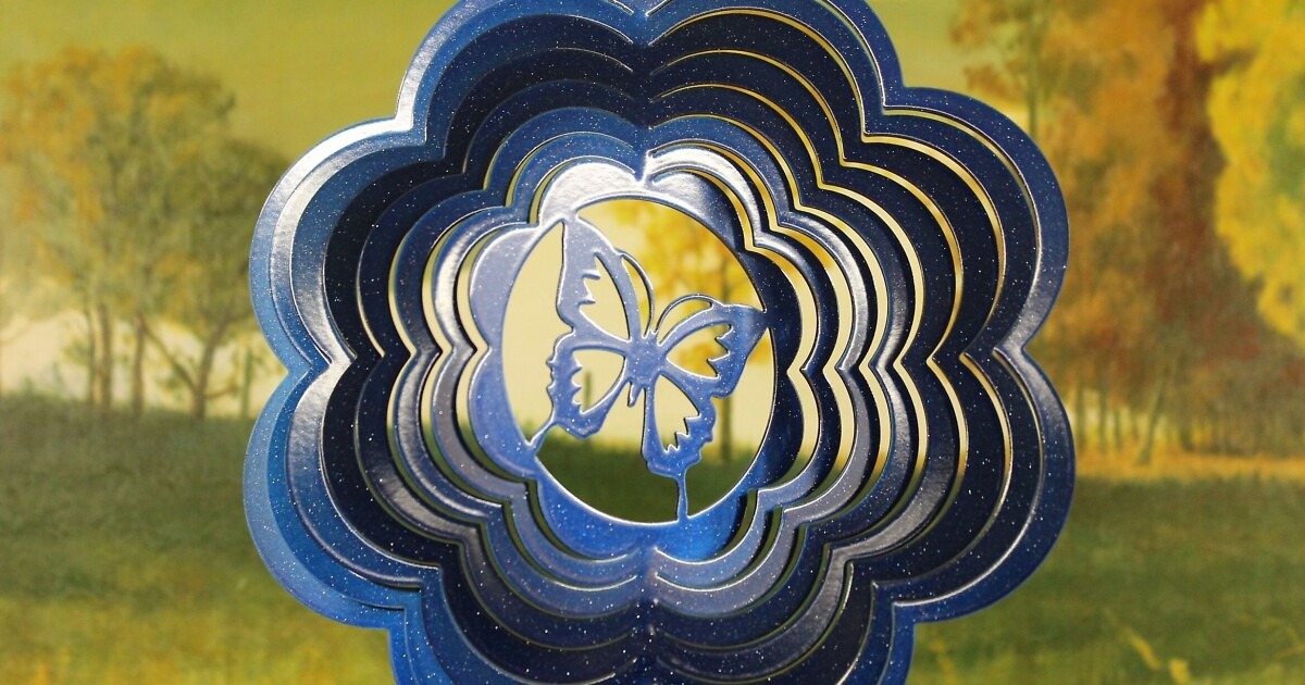 DSA 52352 8" Half Pint Butterfly Wind Spinner-Blue Starlight - Made In ...
