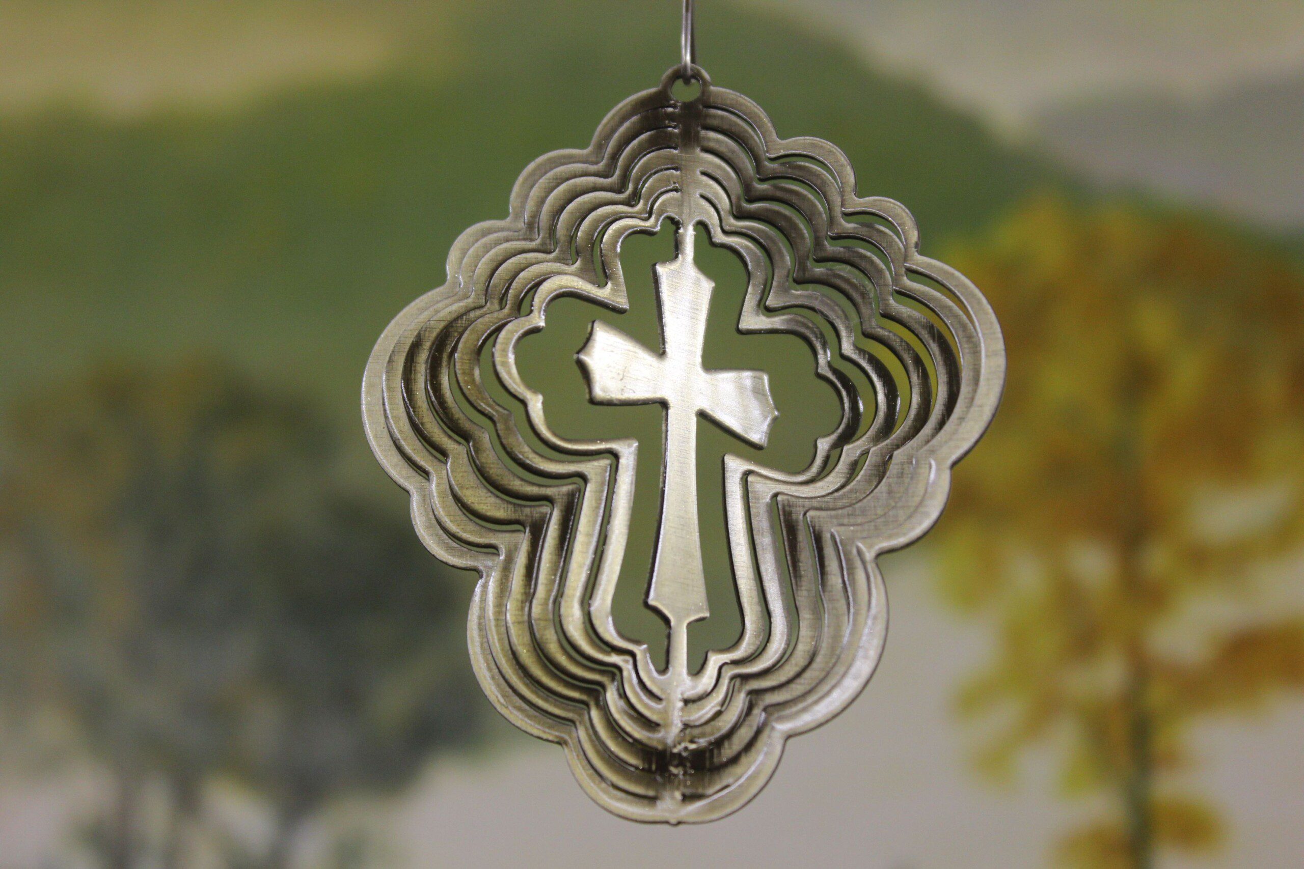 DSA 67753 3" Itsy Bitsy Cross Wind Spinner-Brass Starlight - Made In ...